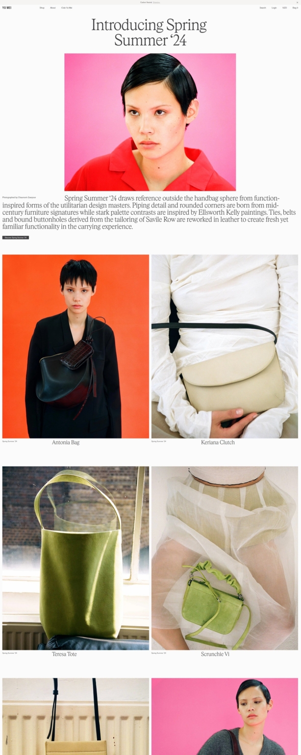 Yu Mei | eCommerce Website Design Gallery & Tech Inspiration