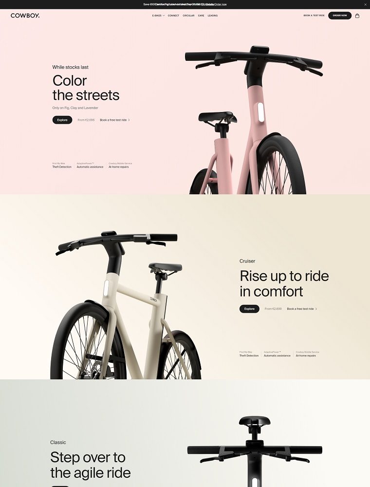 Cowboy | eCommerce Website Design Gallery & Tech Inspiration