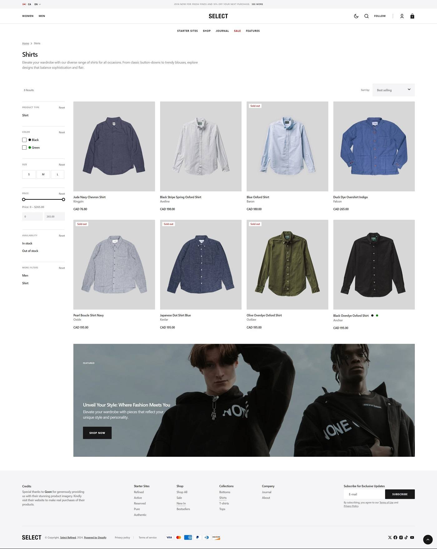 Select | eCommerce Website Design Gallery & Tech Inspiration