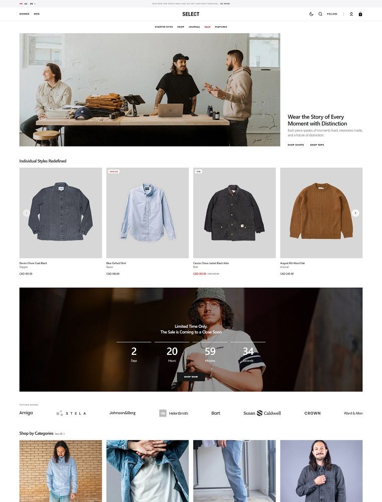 Select | eCommerce Website Design Gallery & Tech Inspiration