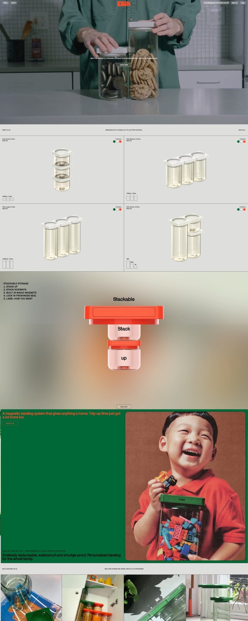 Cliik | eCommerce Website Design Gallery & Tech Inspiration