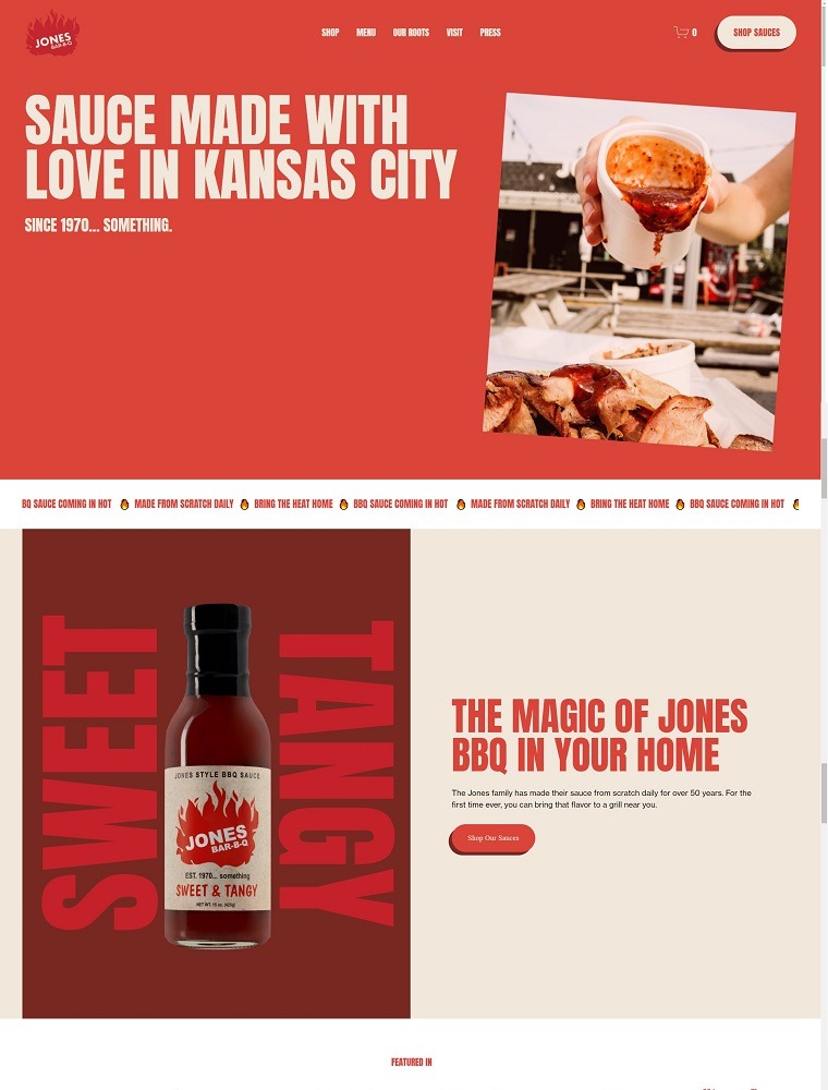 Jones Bar-B-Q | eCommerce Website Design Gallery & Tech Inspiration