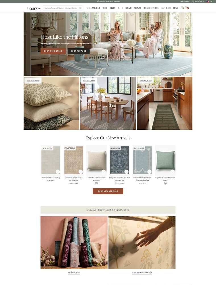 Ruggable | eCommerce Website Design Gallery & Tech Inspiration