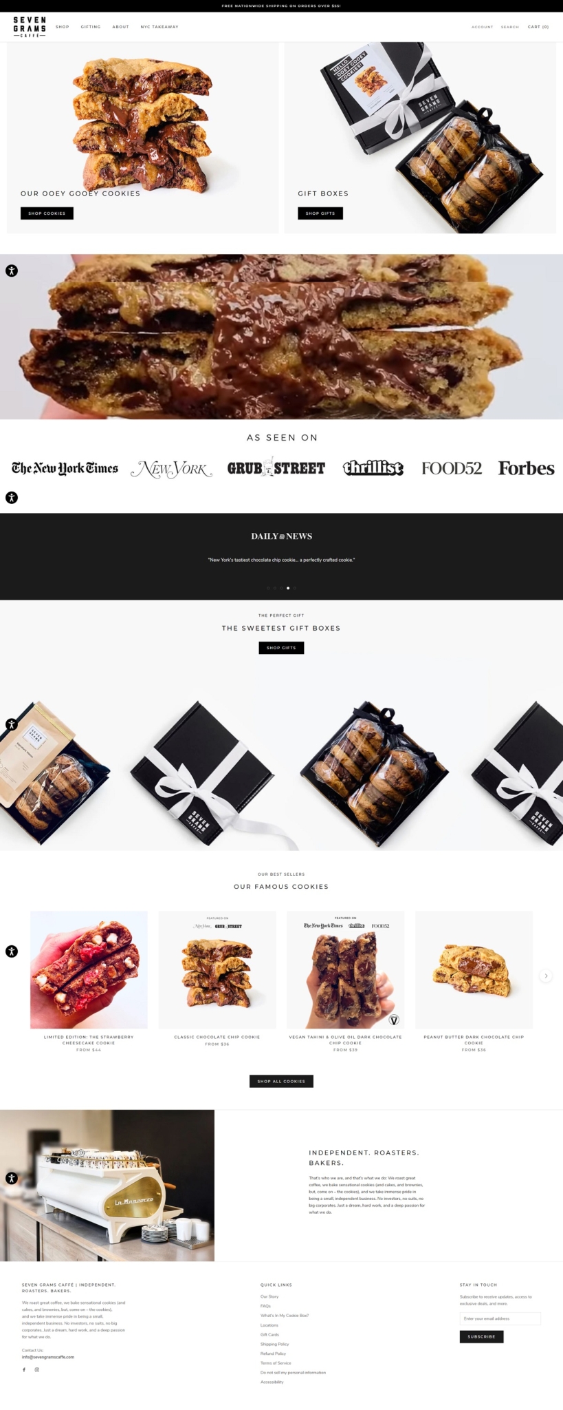 Seven Grams Caffé | eCommerce Website Design Gallery & Tech Inspiration