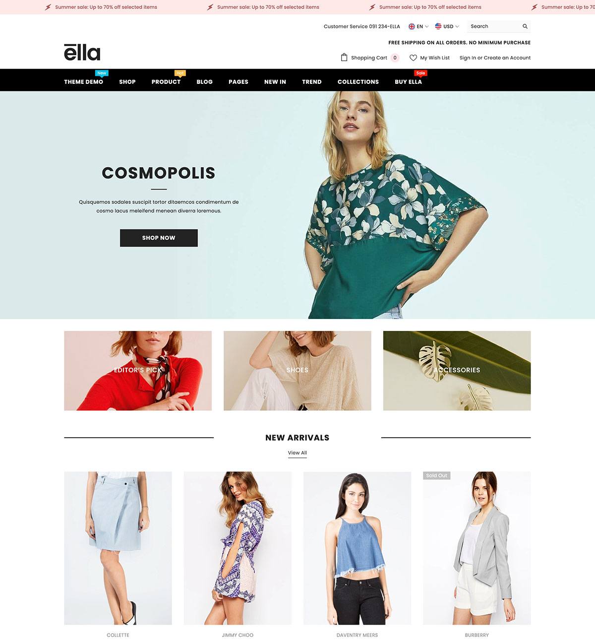 Ella Shopify Theme Review: Sleek and Multifunctional | eCommerce Website Design Gallery & Tech ...