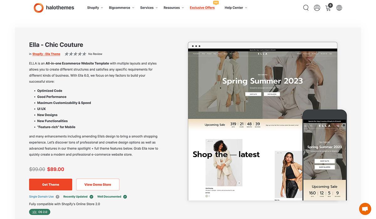 Ella Shopify Theme Review: Sleek and Multifunctional | eCommerce Website Design Gallery & Tech ...