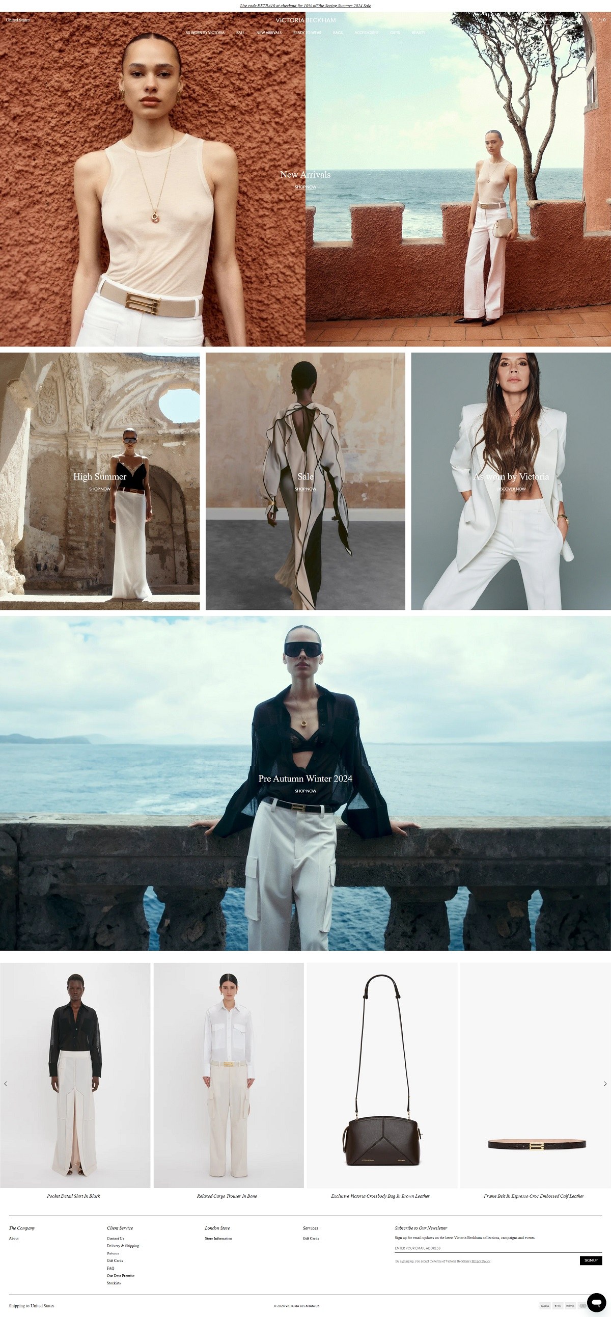 Victoria Beckham | eCommerce Website Design Gallery & Tech Inspiration