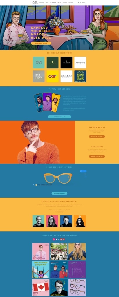 OGI Eyewear | eCommerce Website Design Gallery & Tech Inspiration