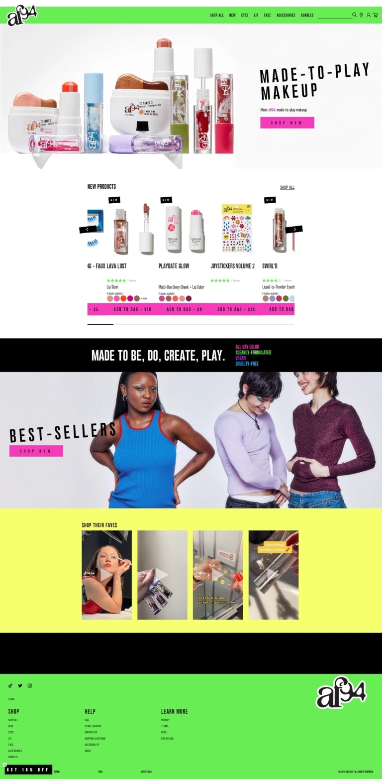 AF94 | eCommerce Website Design Gallery & Tech Inspiration