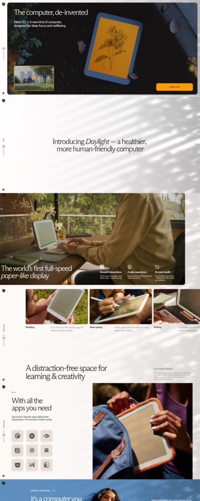 Daylight Computer | eCommerce Website Design Gallery & Tech Inspiration
