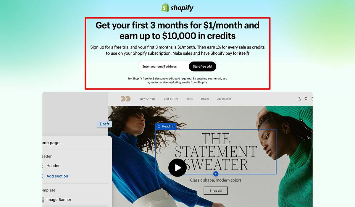 Shopify 3 Months for $1 Offer: 2025 Guide | eCommerce Website Design Gallery & Tech Inspiration