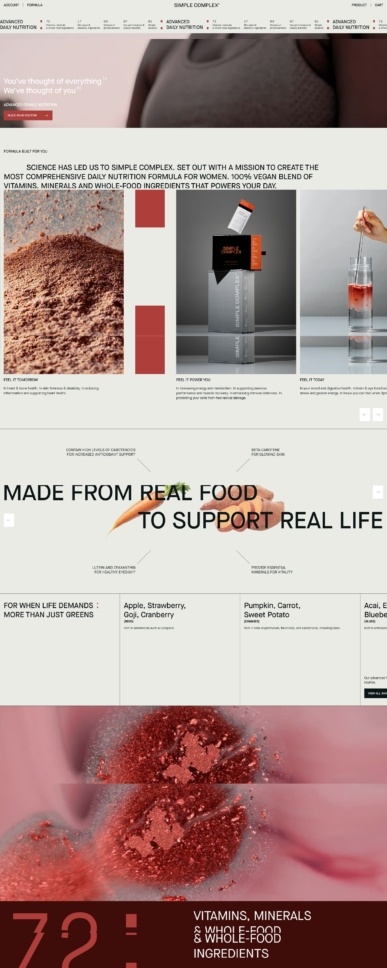 Simple Complex | eCommerce Website Design Gallery & Tech Inspiration