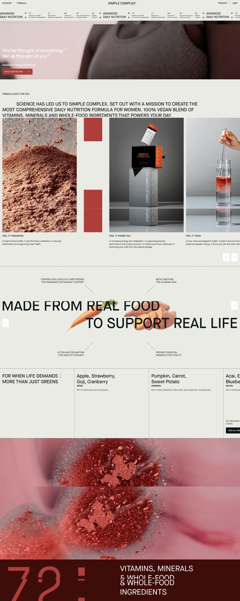 Simple Complex | eCommerce Website Design Gallery & Tech Inspiration