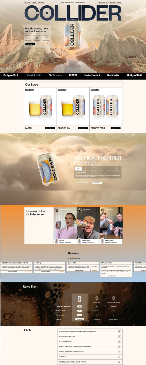 Collider | eCommerce Website Design Gallery & Tech Inspiration