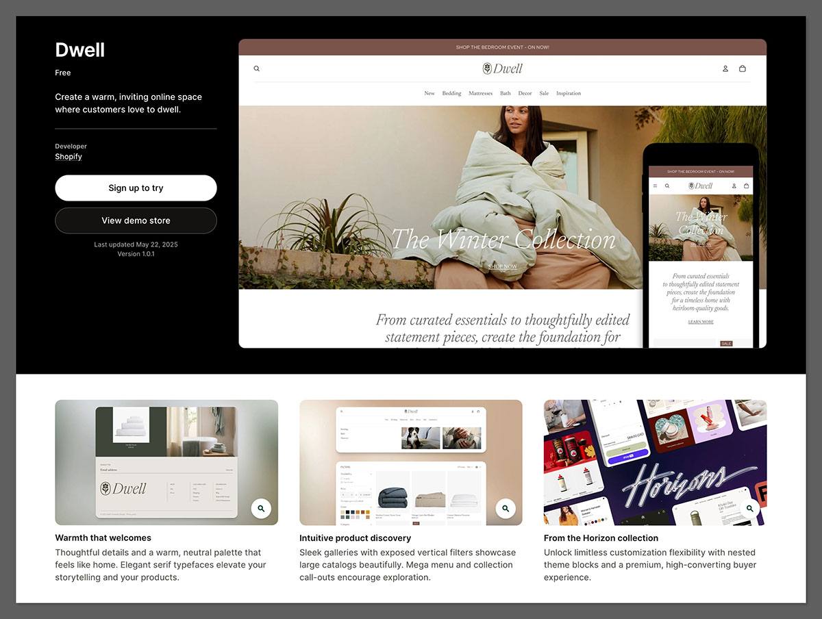 Top Horizon Themes on Shopify (2025 Guide) | eCommerce Website Design Gallery & Tech Inspiration