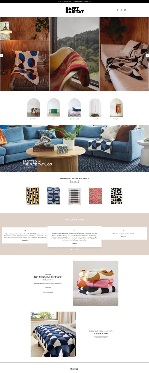 Happy Habitat | eCommerce Website Design Gallery & Tech Inspiration