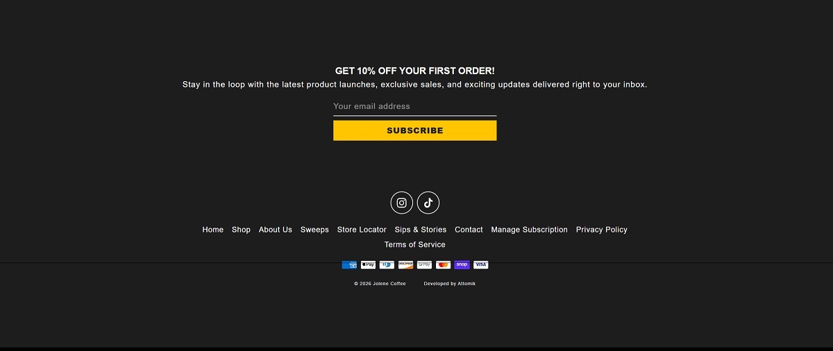 Jolene Coffee | eCommerce Website Design Gallery & Tech Inspiration